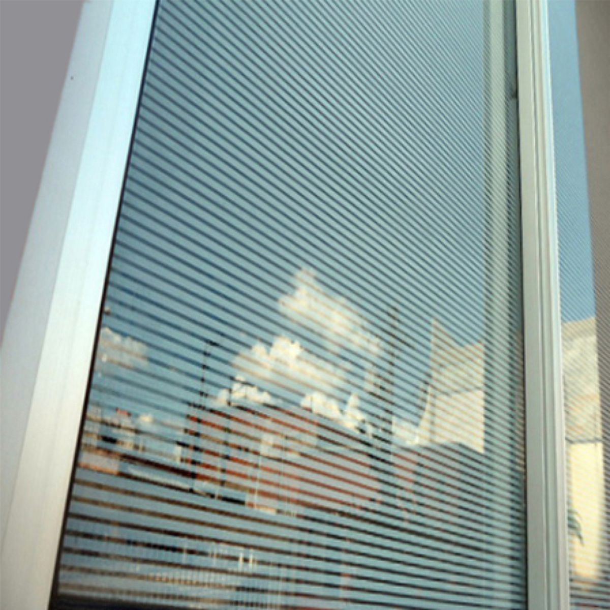 Klingshield White Stripes Window Film - 1.5m x 5m